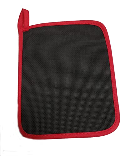 Makinit Gifts We Whisk You A Merry Christmas - Pot Holder - Oven Mitt - Hot Pad - Polyester & Neoprene - Christmas - Teacher Gift - Mother's Day - Red