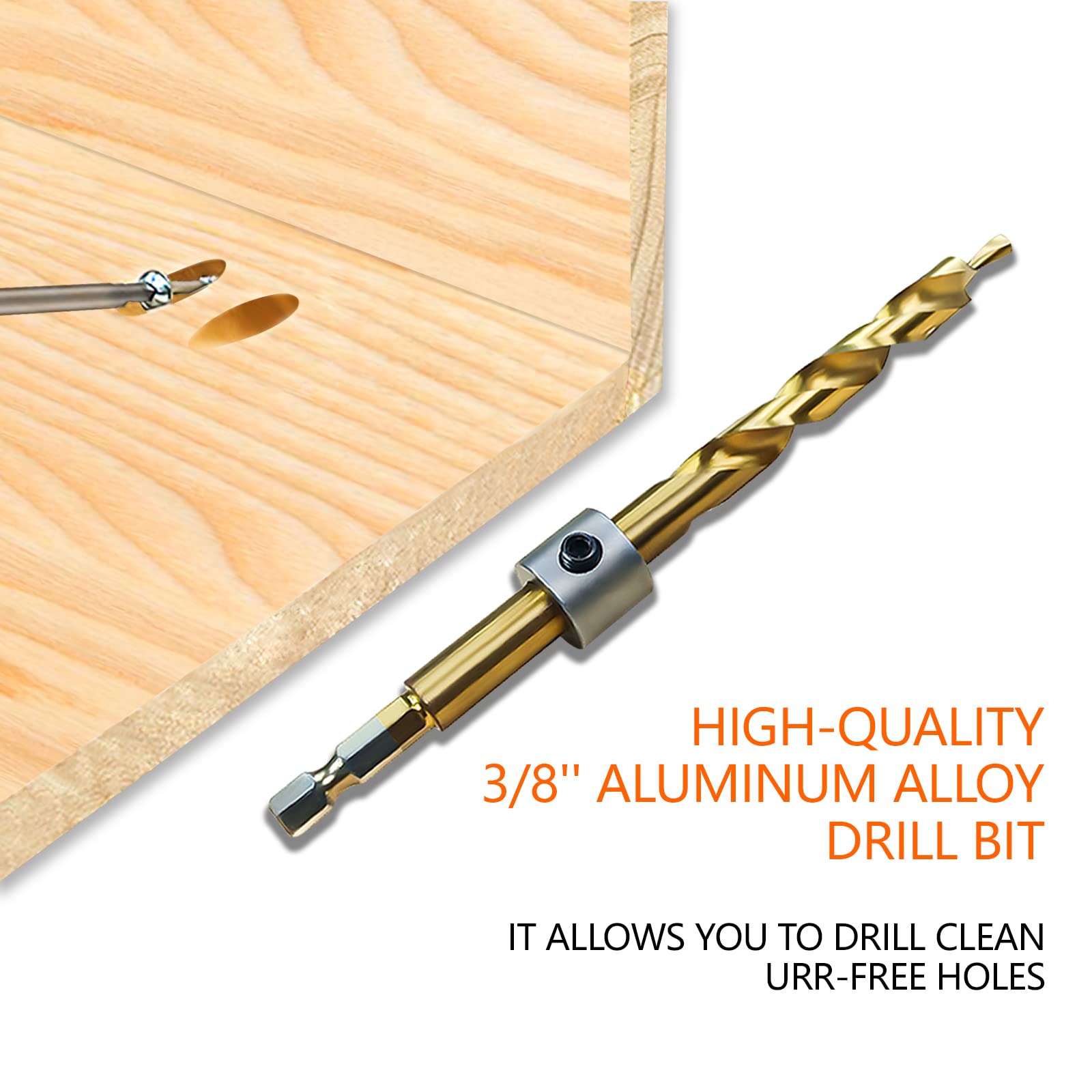 JUYLTOOL Pocket Hole Jig Kit, Pocket Screw Jig Woodworking Tool Professional Jig Kit with Removable Vacuum Dust Port Adapter Carpentry Slant Hole Locator
