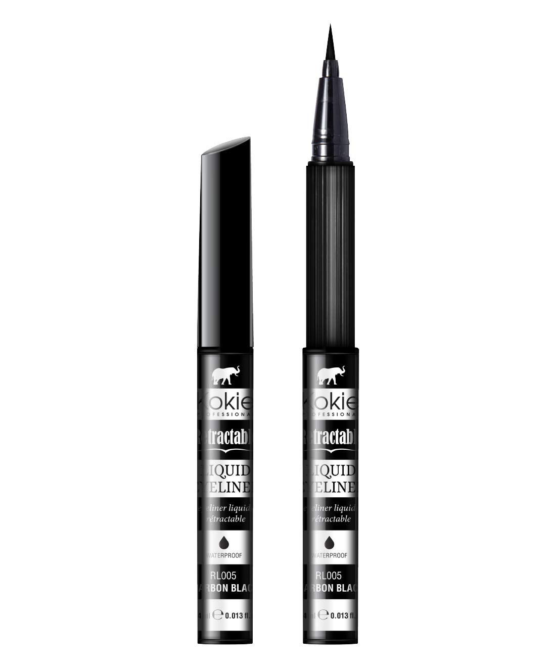 Kokie Retractable Liquid Eyeliner, Pointed Felt Tip, Waterproof & Smudge Free, Long-lasting, Vegan, Cruelty-Free