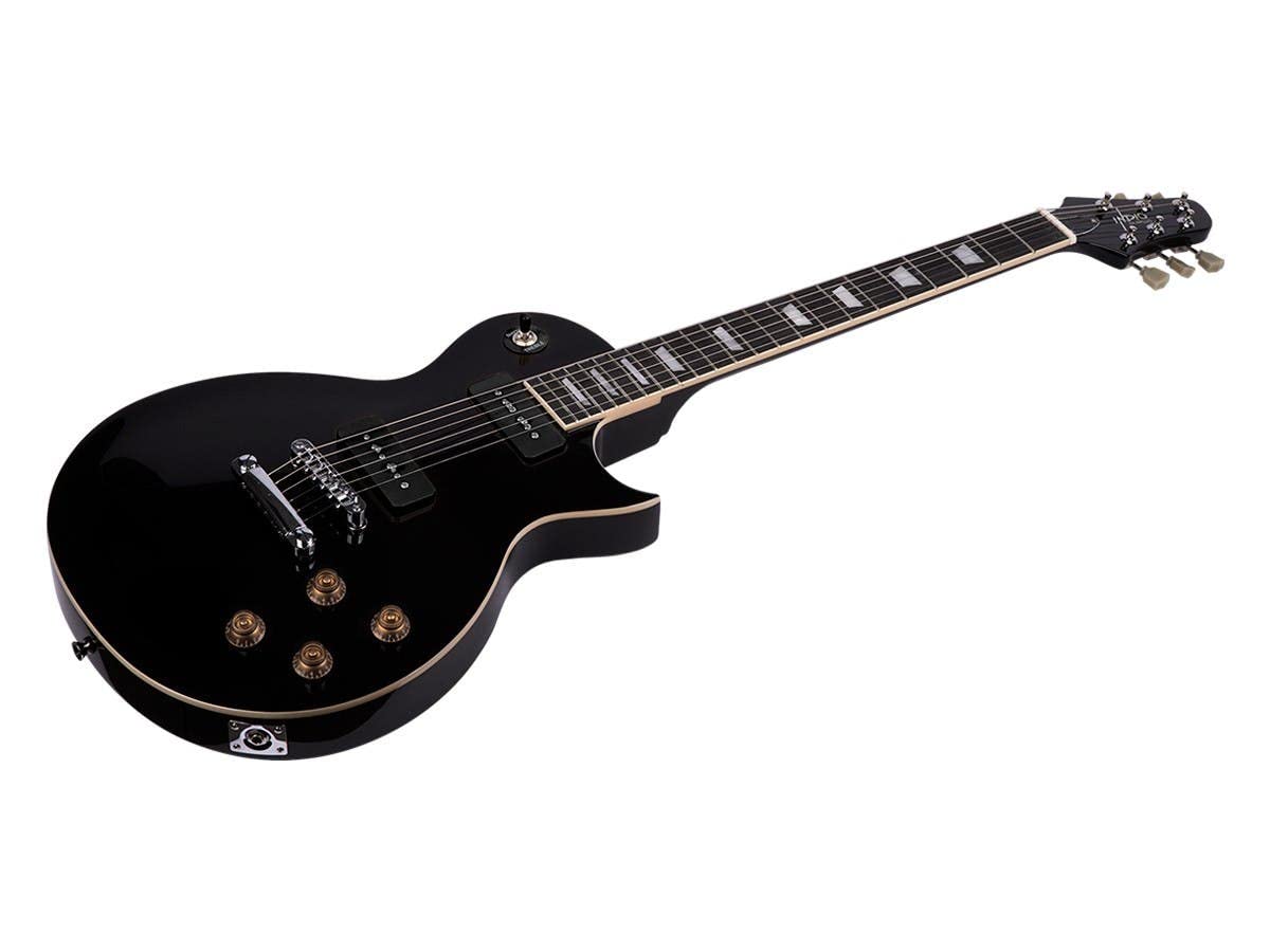 Monoprice 6 String Solid-Body Electric Guitar, Right, Black (610017)