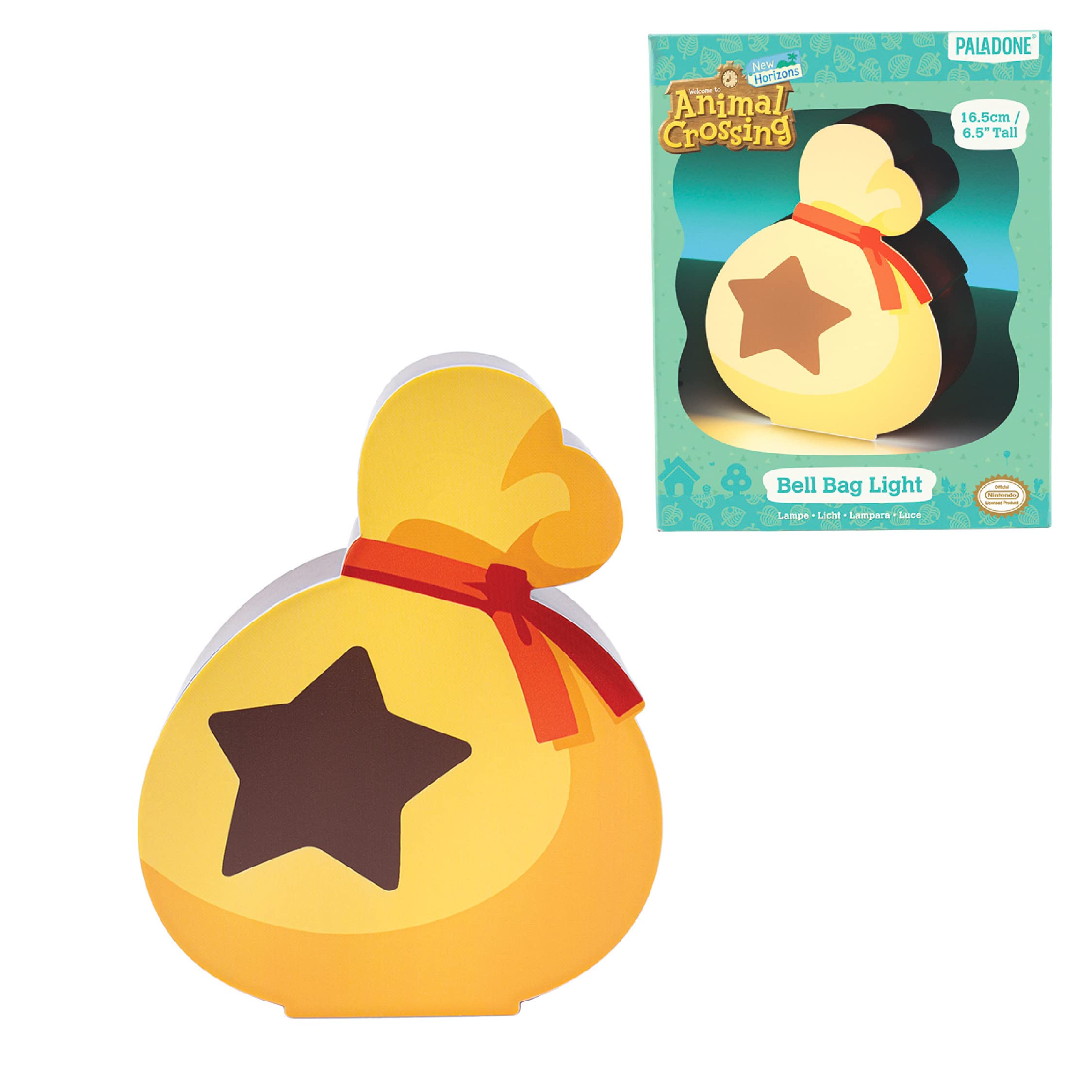 Paladone Animal Crossing Bell Bag Light, Nintendo Switch Kids Room Décor from New Horizons