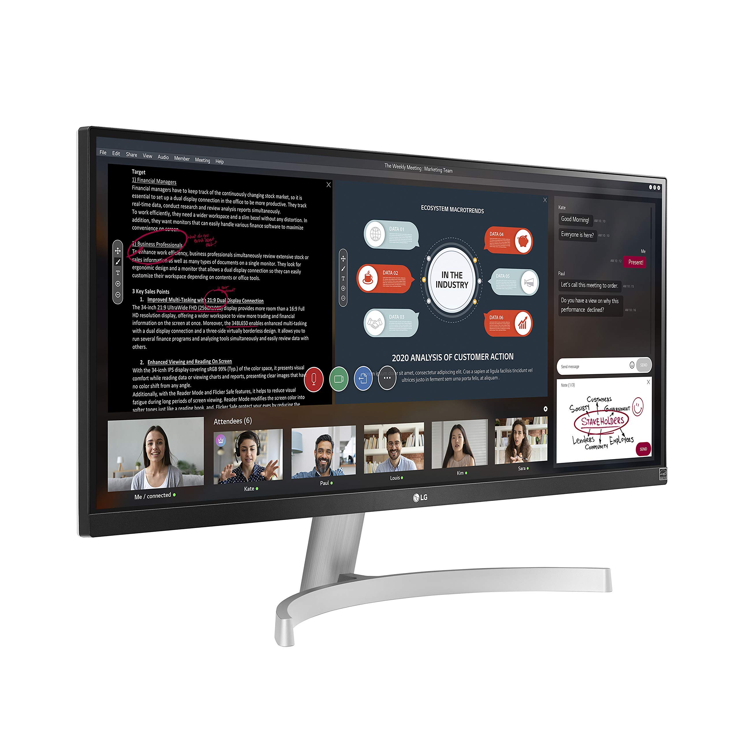 LG 29WN600-W 29" 21:9 UltraWide WFHD IPS HDR1 0 Monitor with FreeSync (Renewed)