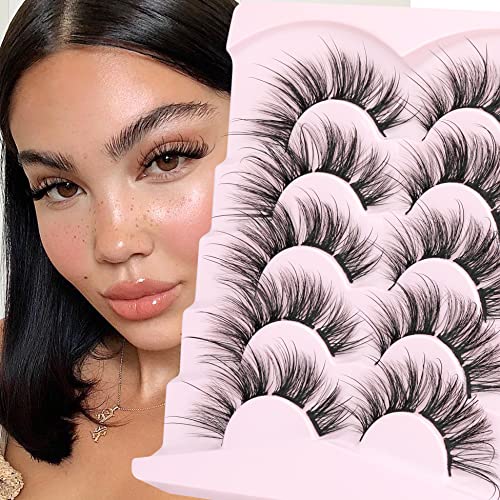 Mink Lashes Cluster Natural Fairy Strip False Eyelashes Wispy D Curl Lashes That look like Extensions Fluffy Cat Eye Fake Eye Lashes Pack by EYDEVRO, 40 Clusters, 12-15mm