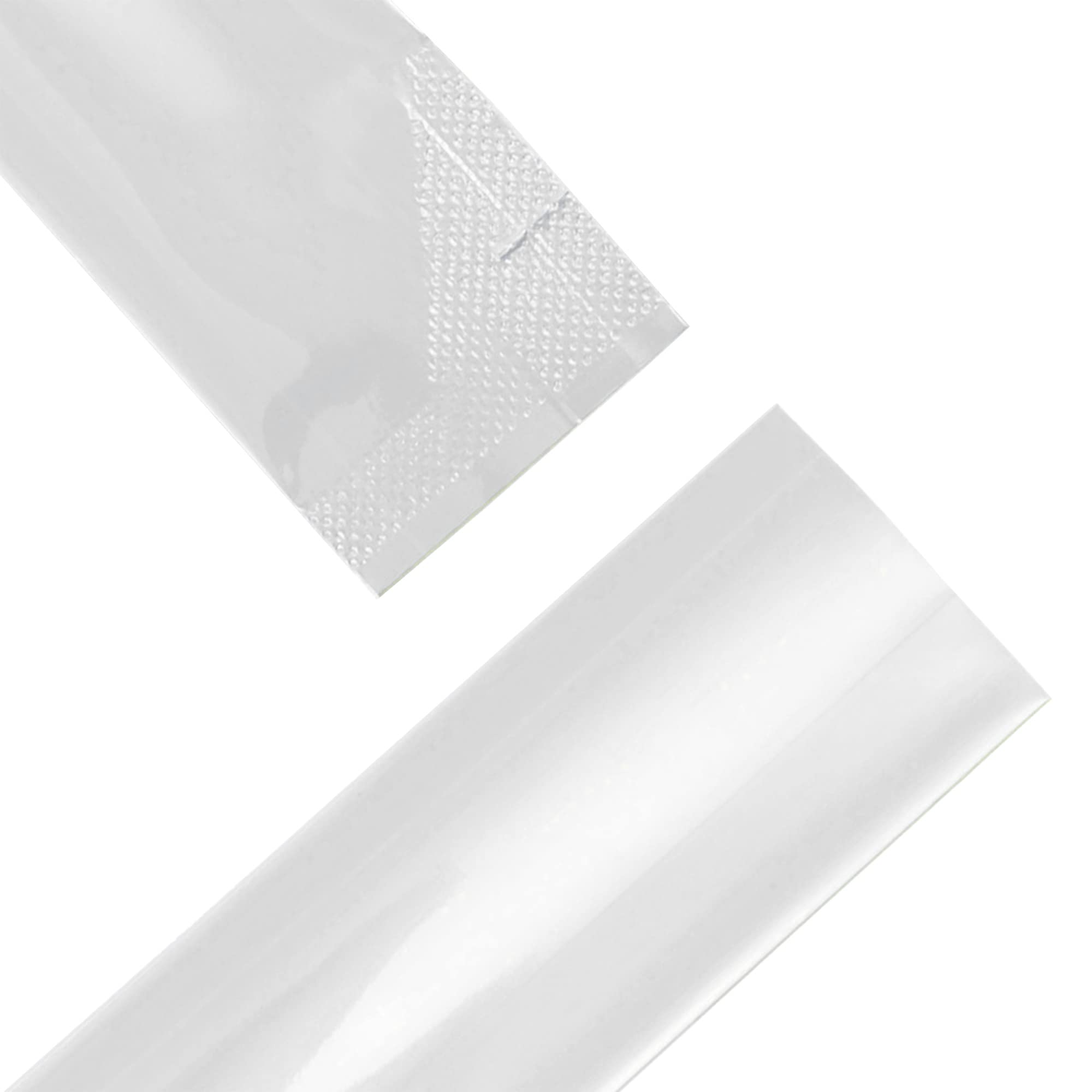 Pack of 200 Rectangle Sample Size Single Serving Double-Sided Matte Color Aluminum Mylar Foil Open Pouch (1.4" x 5.9", Glossy White)