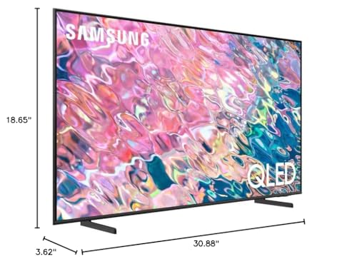 SAMSUNG QN50Q60BAFXZA 50" QLED Quantum HDR 4K Smart TV with a Sanus VLF525-B1 Full-Motion Premium Series Mount for 50"-82" Flat Screen TV's (2022)(USED)
