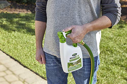 Scotts MossEx 3-in-1 Ready-Spray, Moss Killer for Lawns, Hard Surfaces, and More, 32 fl. oz.