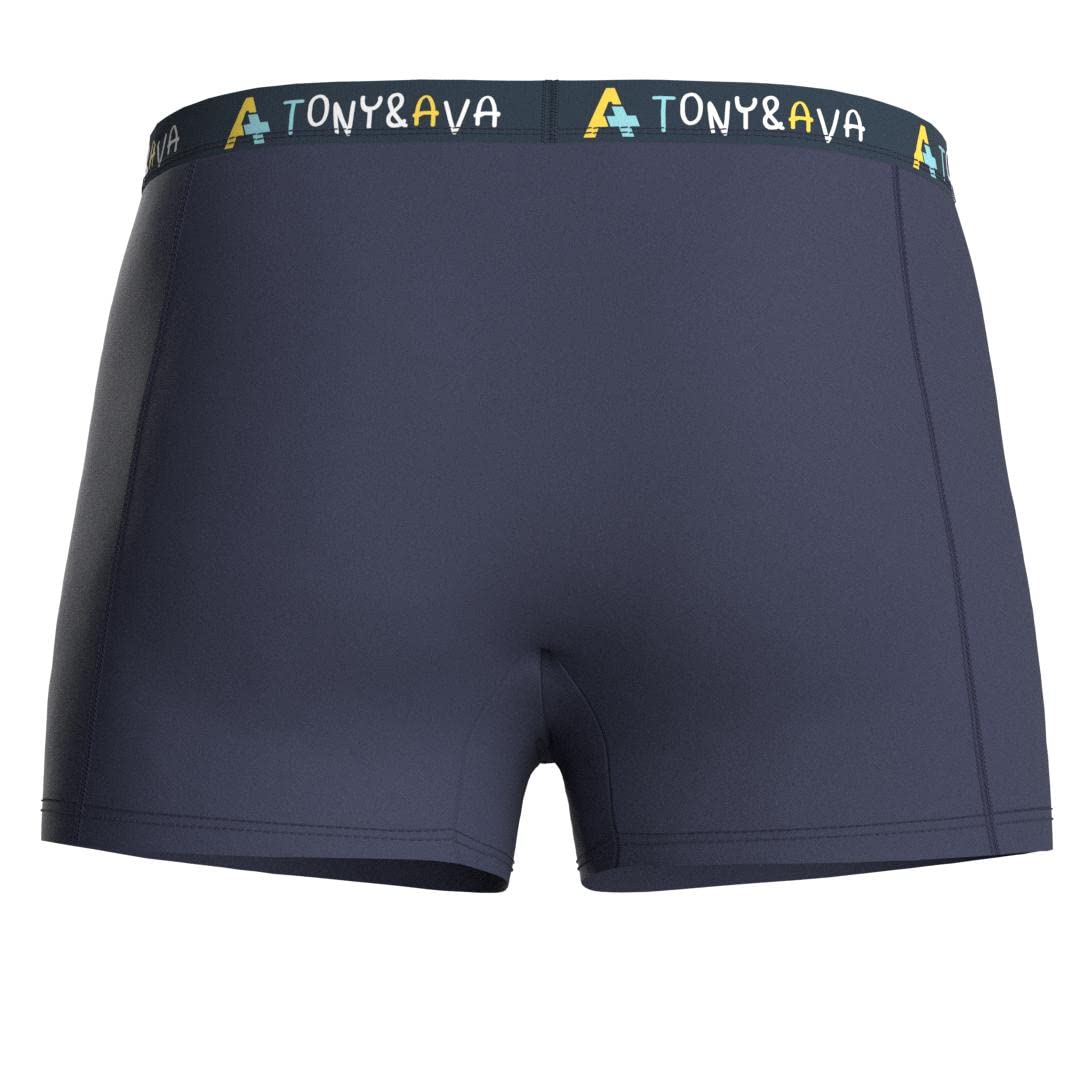 Tony & Ava Potty Training Underwear for Boys, Moderate Incontinence Boxer for Teens, Highly Absorbent Material | Soft and Comfortable -Pack of 1 (Medium, Gray)
