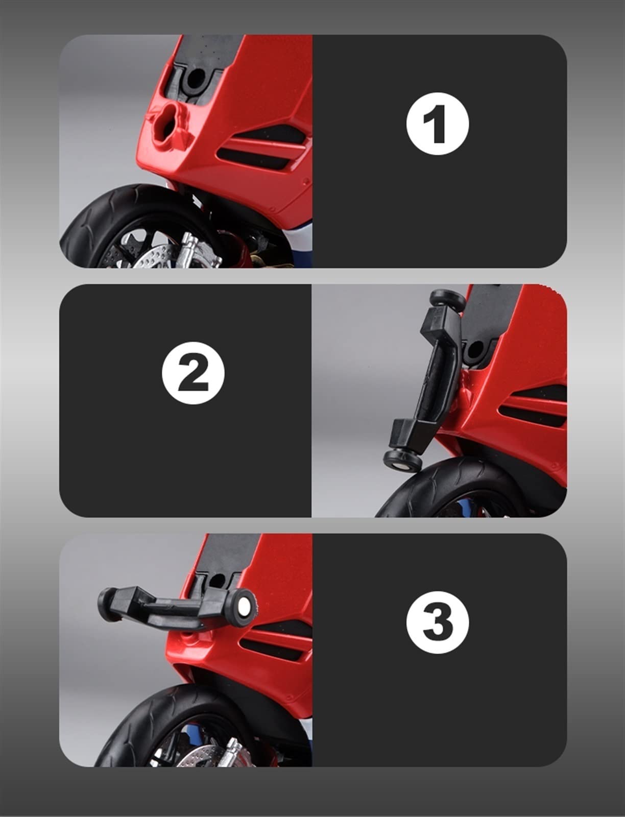 NASJAQ Model kit Motorcycle Model Toy 1/12 for Honda CBR1000RR-R Fireblade SP Die Cast Motorcycle Model Toy Car Collection Autobike (Color : Red with Box)