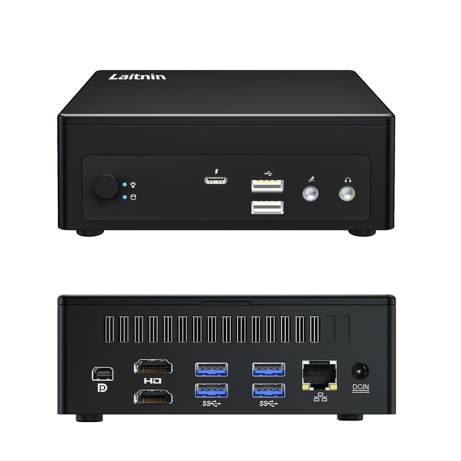 Laitnin Mingar 2S Mini PC, Core i5-1135G7- (Up to 4.2 GHz) 4C/8T, 16GB DDR4 RAM+512GB NVME SSD Mini Computer, Windows 11 Pro PC Desktop, 4K@60HZ/WiFi 6/BT4.2/Thunderbolt 4 Small Desktop Computer