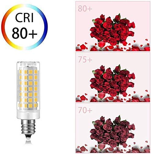 Mhxy e11 led Bulb, 75W or 100W Equivalent Halogen Replacement Lights, Dimmable, Mini Candelabra Base, 850 Lumens, Daylight White 6000K, AC110V/ 120V/ 130V, Replaces T4 /T3 JD e11 Light Bulb (4-Pack)
