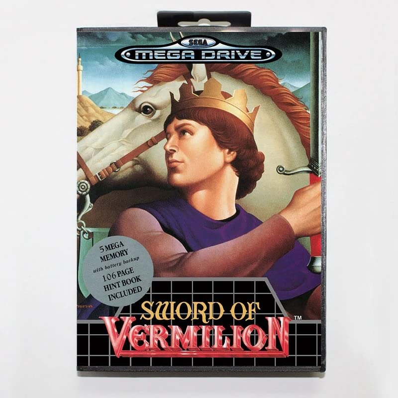 Sword of Vermillion 16 bit MD Game Card For Sega Mega Drive/ Genesis with Retail Box ( US EU SHELL )