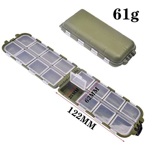RORUN Portable Tool Box Compartments Mini Fishing Tackle Box Fish Lures Hooks Baits Plastic Storage Holder Square Case Fishing Accessories