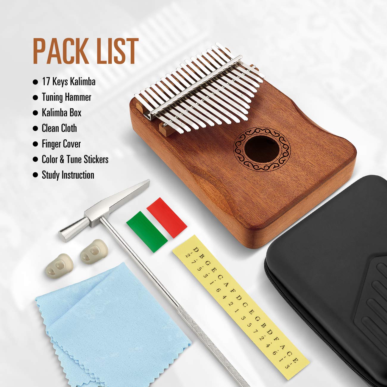 MIFOGE Mini Kalimba Thumb Piano 8Keys & MIFOGE Kalimba Thumb Piano 17 Keys