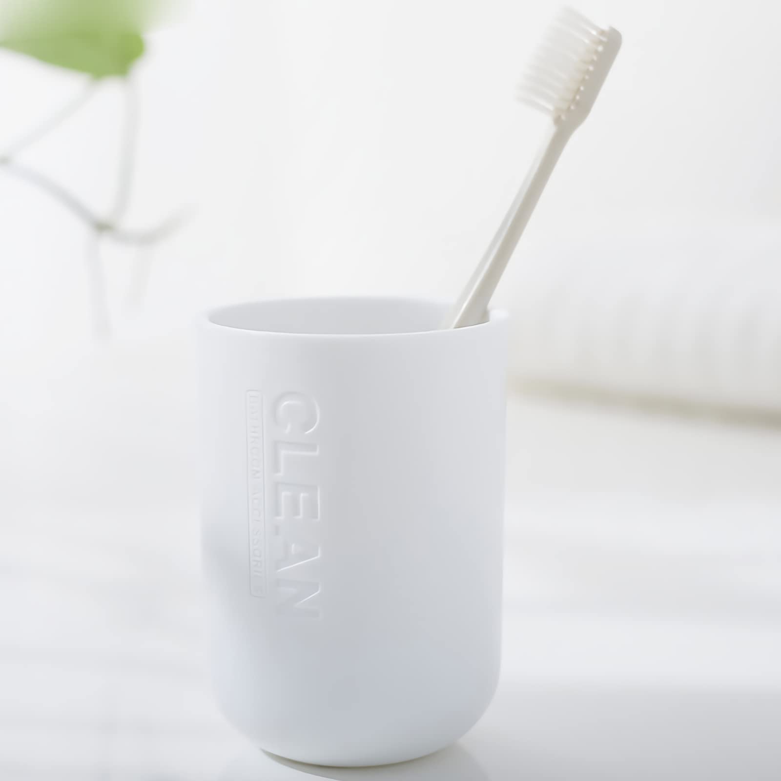 Toothbrush Holders Thick Electric Toothbrush Cup Storage Organizer Holder for Bathroom Countertop - Toothpaste, Floss, Razo, Beauty Accessories, Toiletries Dispensers, White
