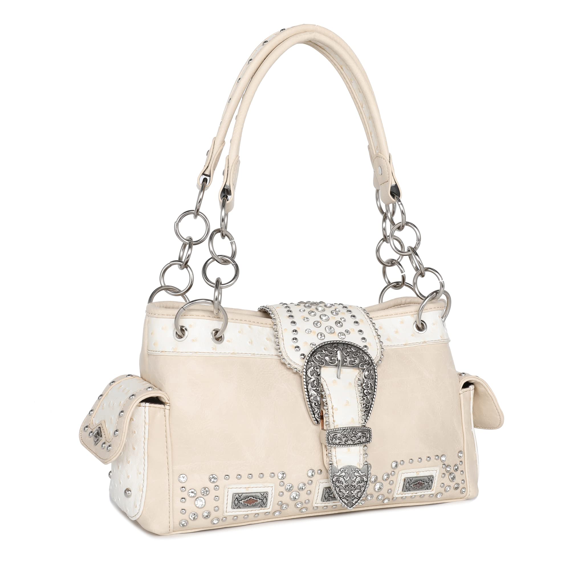 Montana West Western Shoulder Bag for Women Satchel Vegan Leather Western Purses Handbag MW1088G-8085WT
