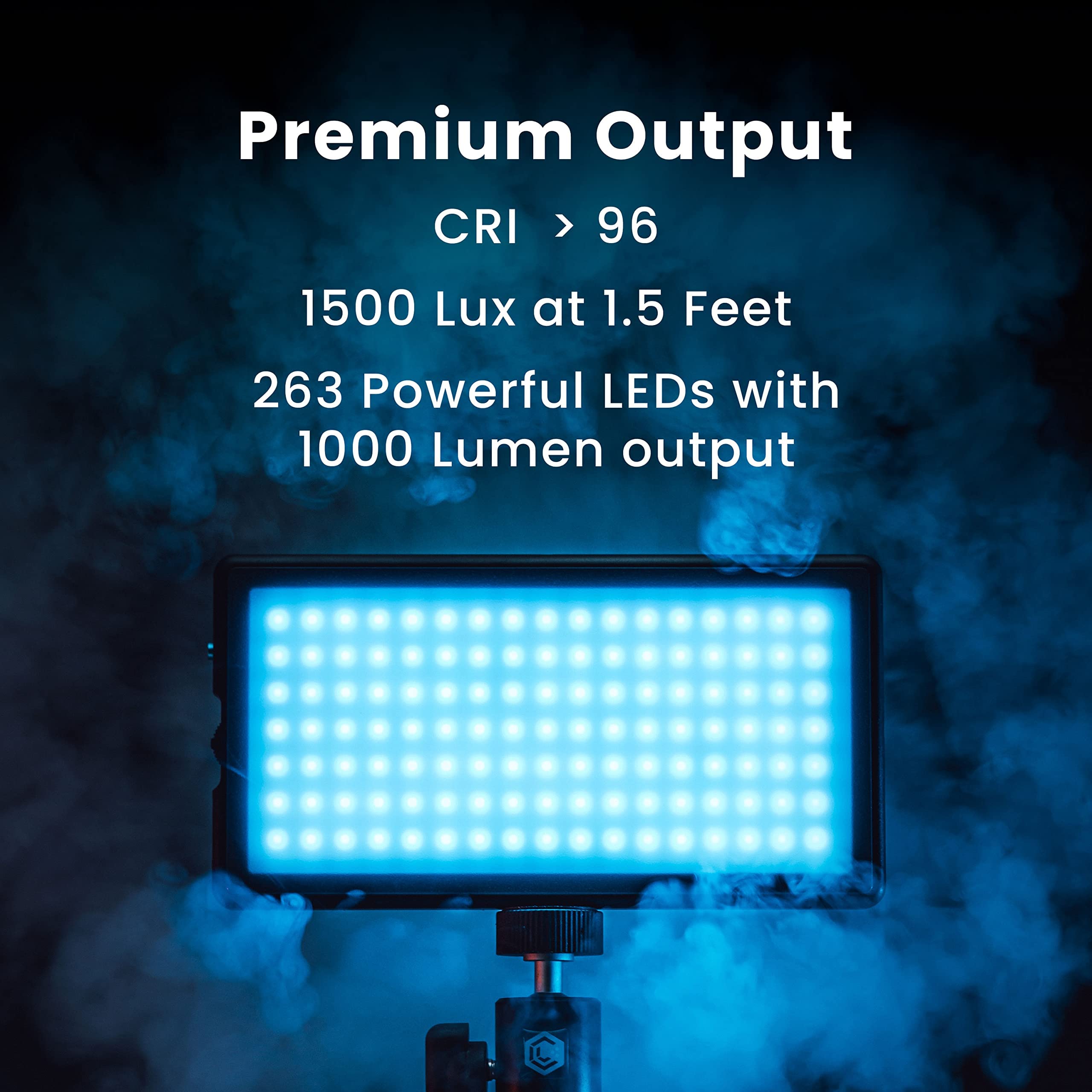 Lume Cube Panel Pro 2.0 RGB Camera Light | for Photography & Videography, fits Sony, Nikon, Canon, Panasonic, Fuji, and More | Bluetooth App, Adjustable Color, Camera Mount & Diffuser Included