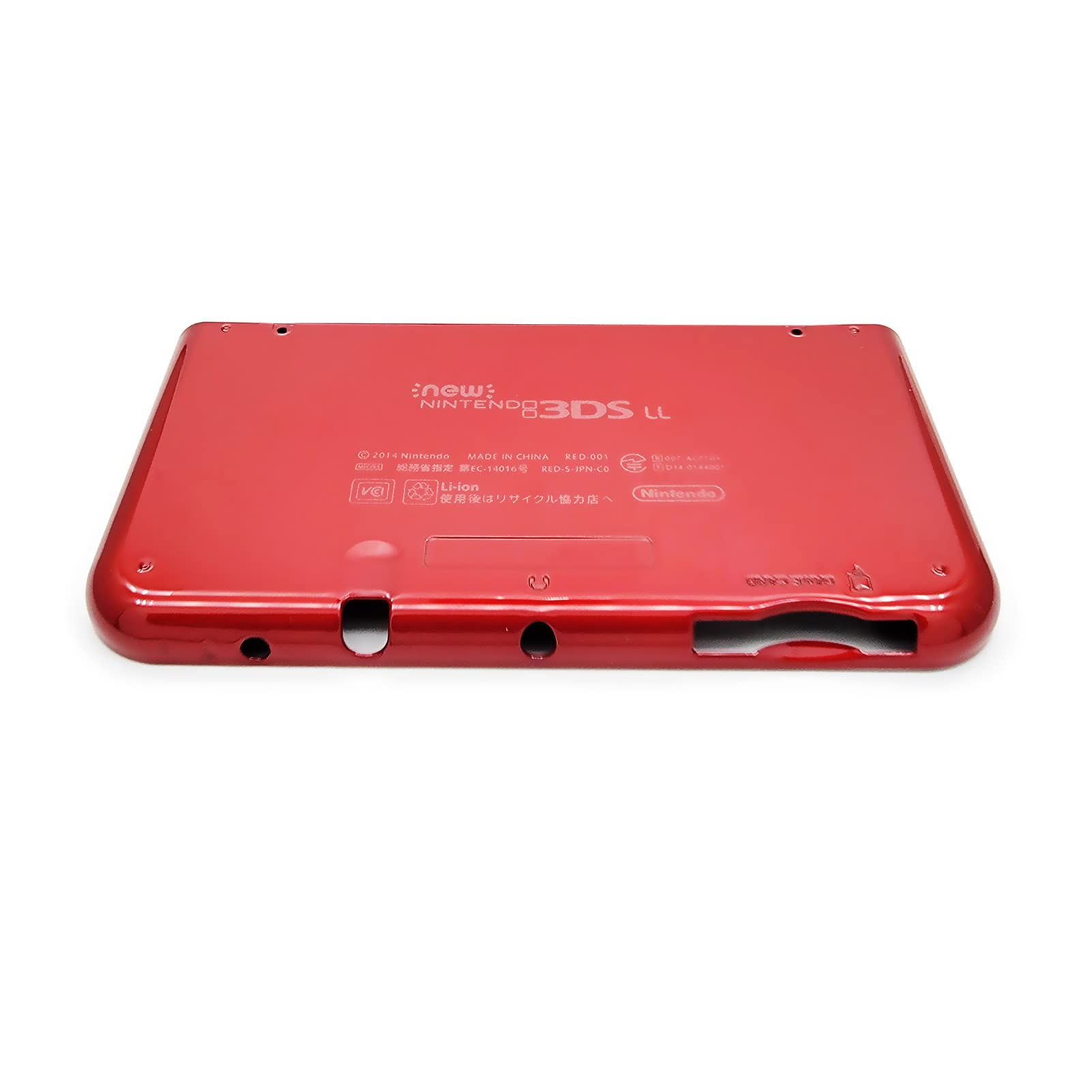 New for New3DS XL Bottom Case Shell Coverplate Red Color Replacement, for Nintendo New3DSXL New 3DS XL LL 3DSXL Handheld Game Console, Lower E Faceplate Back Battery Casing Cover Plates