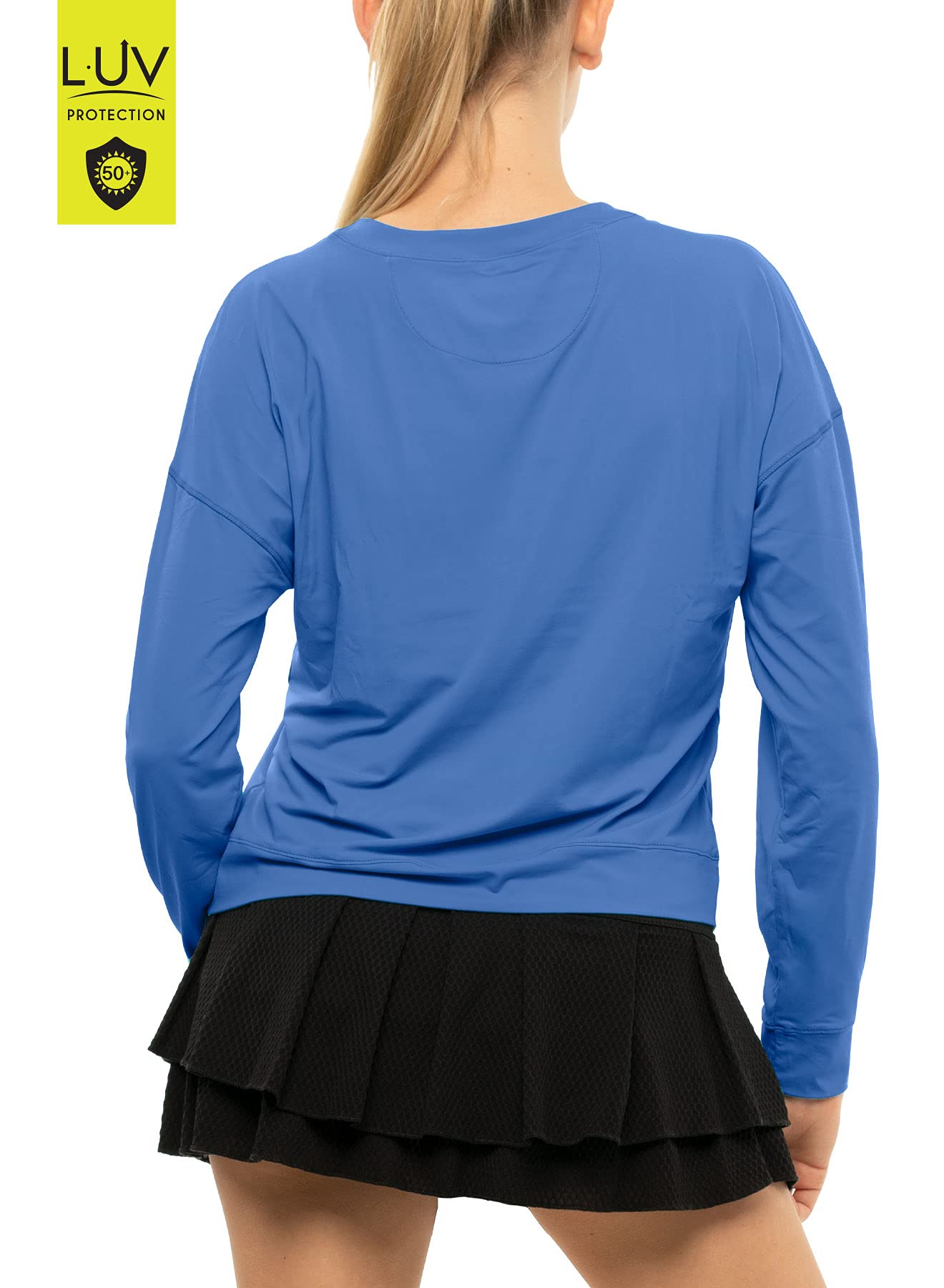 Lucky In Love Women's Hype Long Sleeve with UV Protection (Blue Marine, Large)