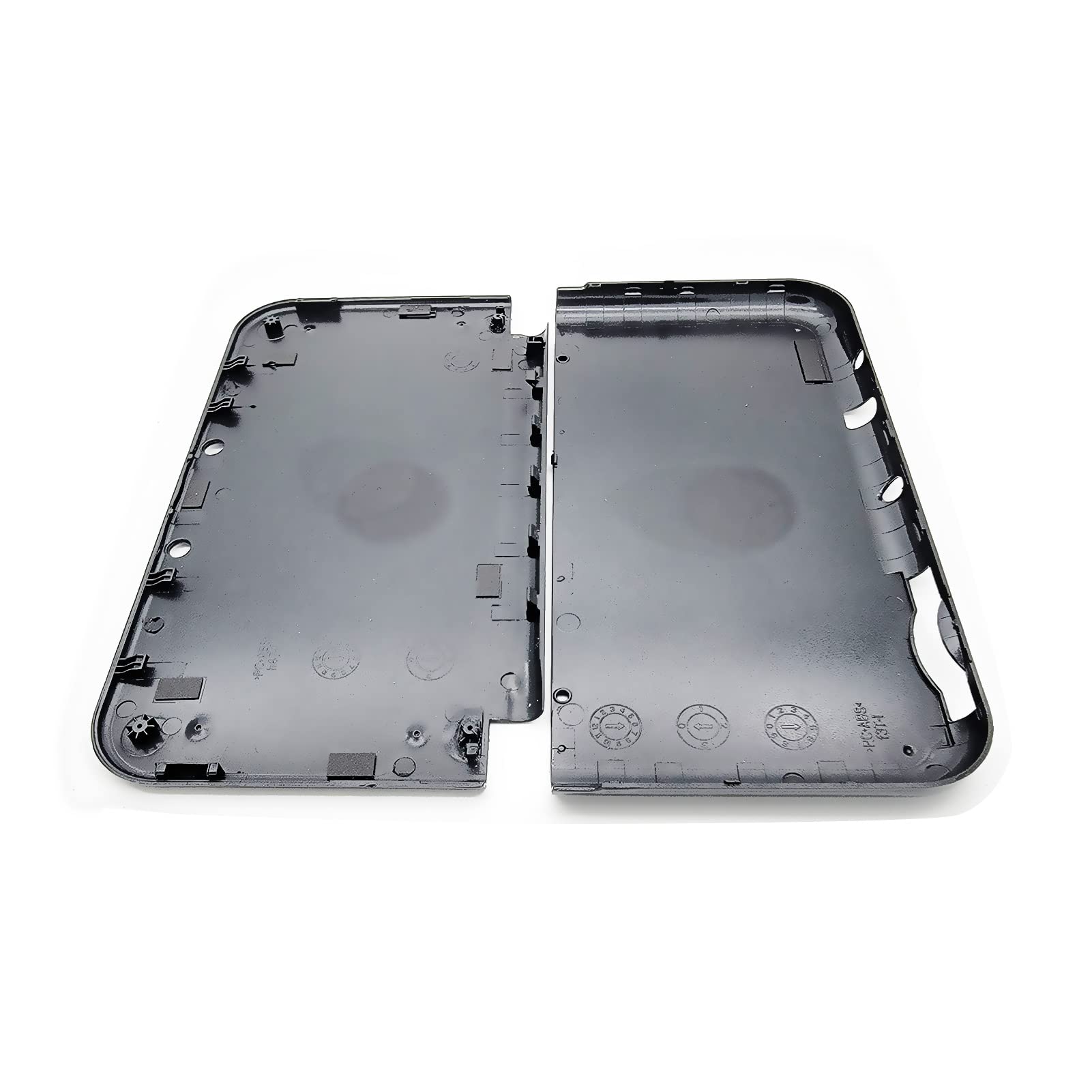 New for New3DSXL Top & Bottom Shell Cover Plates Black Replacement, for Nintendo New 3DS XL LL 3DSXL Handheld Game Console, Outer A/E Faceplate Housing Case 2 PCS Set Repair Spare Parts