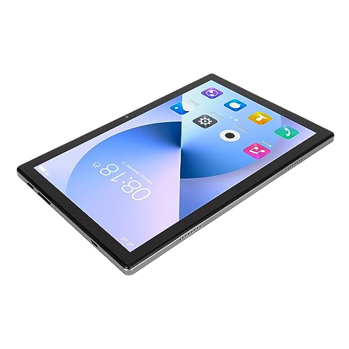 MAVIS LAVEN WiFi Computer Tablet, 8 Core MT6753 CPU 8MP 24MP Dual Camera Tablet 100-240V US Plug 128GB ROM Dual Speakers for Office (Silver Gray)
