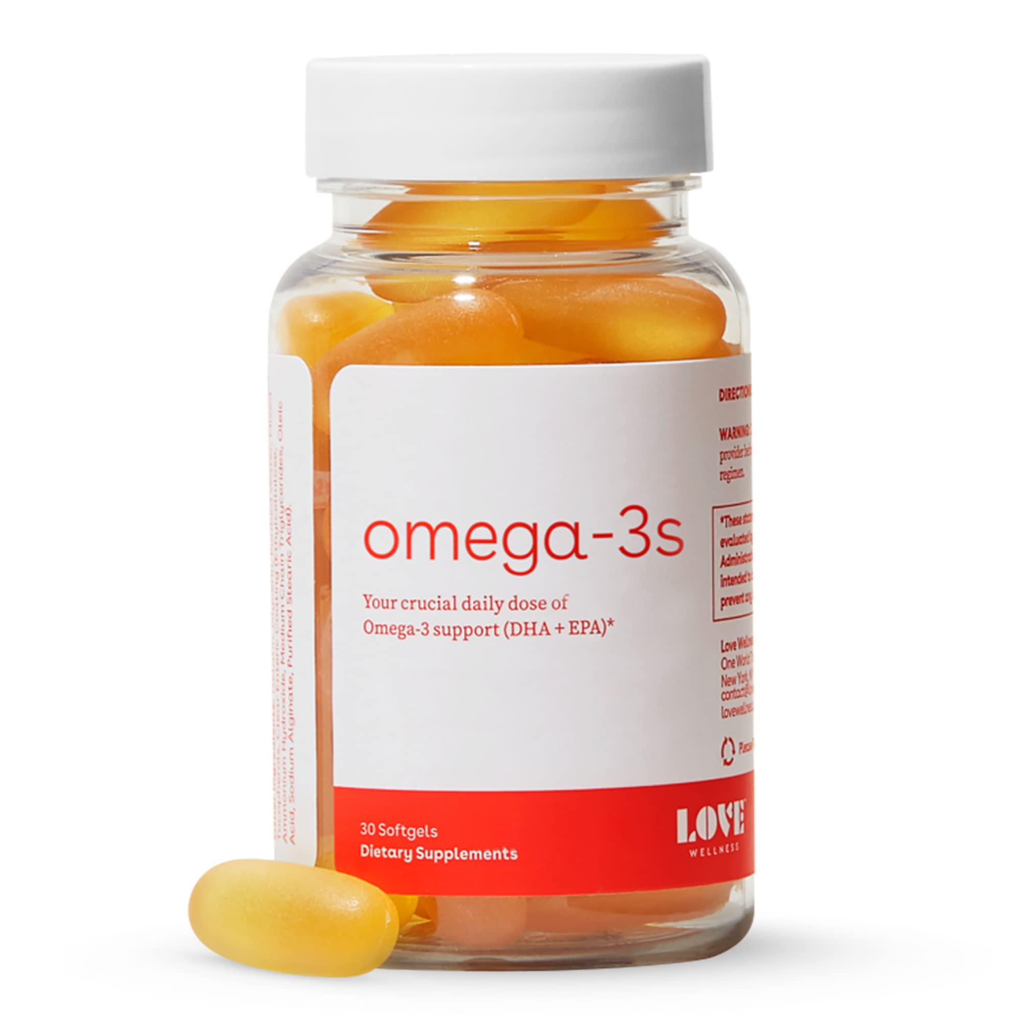Love Wellness Omega 3 Supplement, 30 Softgels - Omega 3 Fish Oil for Women Support Immunity, Heart, Joint, Eye & Brain Health - Fatty Acids with EPA & DHA for Cognitive Function, & Balances Mood