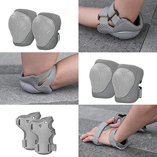 LANOVAGEAR Kids Helmet Knee Pads Ages 2-8, Adjustable Toddler Bike Helmet Knee Elbow Wrist Pads for Skating Scooter Roller Skates Cycling Bicycle