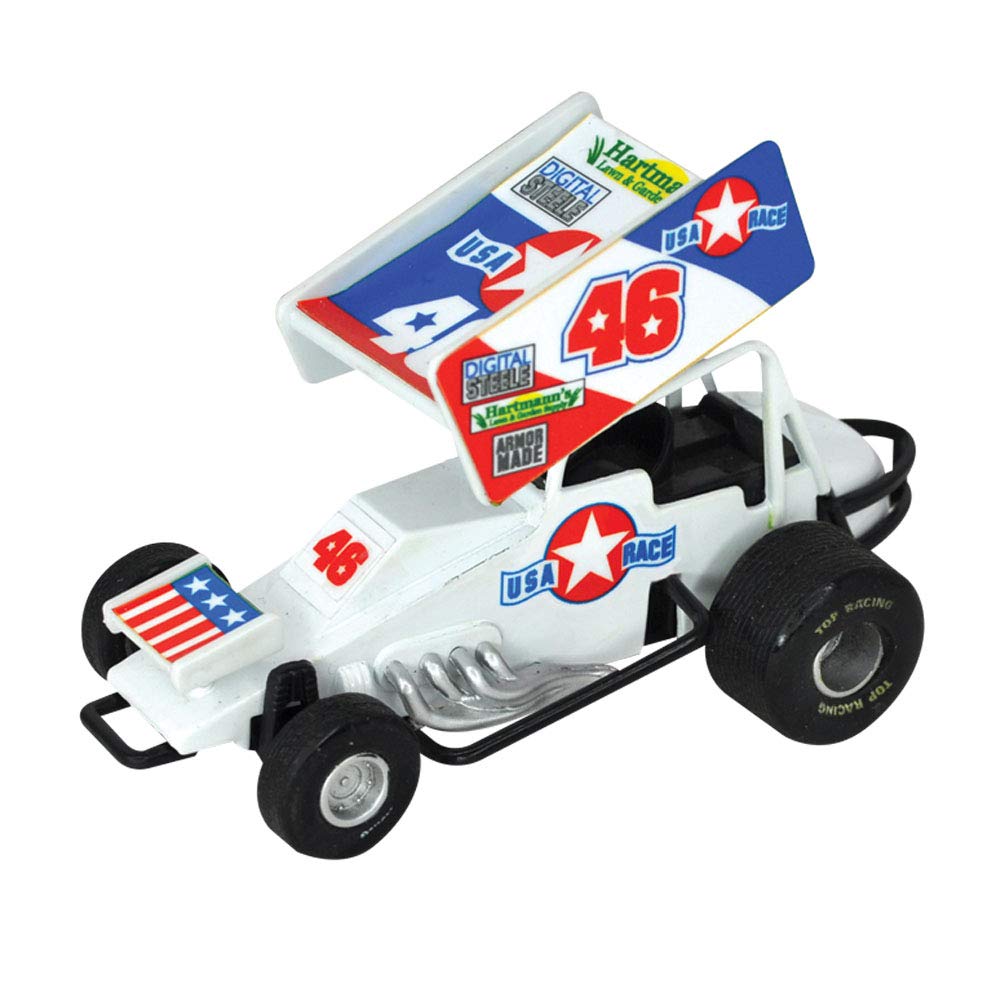 Kipp Brothers Sprint Car Pull Back Racing Toy Cars with Decals - Pack of 8