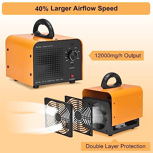 PNKKODW Ozone Generator 12000mg/h Ozone Machines for Home and Commercial Use Car Basement Offices Smoke and Pet Room