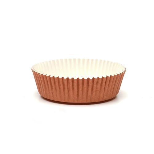 Round Paper Baking Mold 50pc, Disposable Eco- Friendly bakeware tart pans & Pie pan, Microwave Freezer Oven Safe, Providing Beautiful Forms for Bake & Serve, 3.5ā x 1.25" 5oz