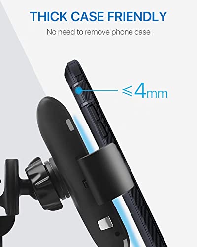 MANKIW Wireless Car Charger Automatic Clamping 10W Qi Fast Charging Car Charger Mount Compatible with iPhone 15 14 13 12 11 pro max Plus/Xs MAX/XS/XR/X/8/8p Samsung S10/S10+/S9/S9+/S8/S8+