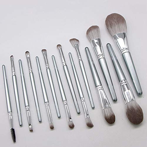 REHOC 14Pcs Brushes Set Cosmetic Foundation Blush Eye Shadow Lip Wooden Make Up Brush Tool Kit