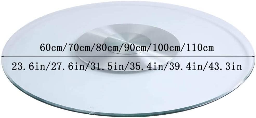 Turntable Glass Turntable Clear Round Rotating Food Tray, Lazy Susan Turntable for Dining Table, Daily Household, Hotel, Walkway Snack Booth, Teahouse Use Lazy Susan Turntable (Color : Transparent,