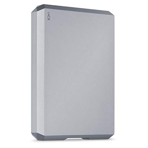 LaCie Mobile Drive 5TB External Hard Drive Portable HDD – Space Gray USB-C USB 3.0, for Mac and PC Desktop, 1 Month Adobe CC (STHG5000402)