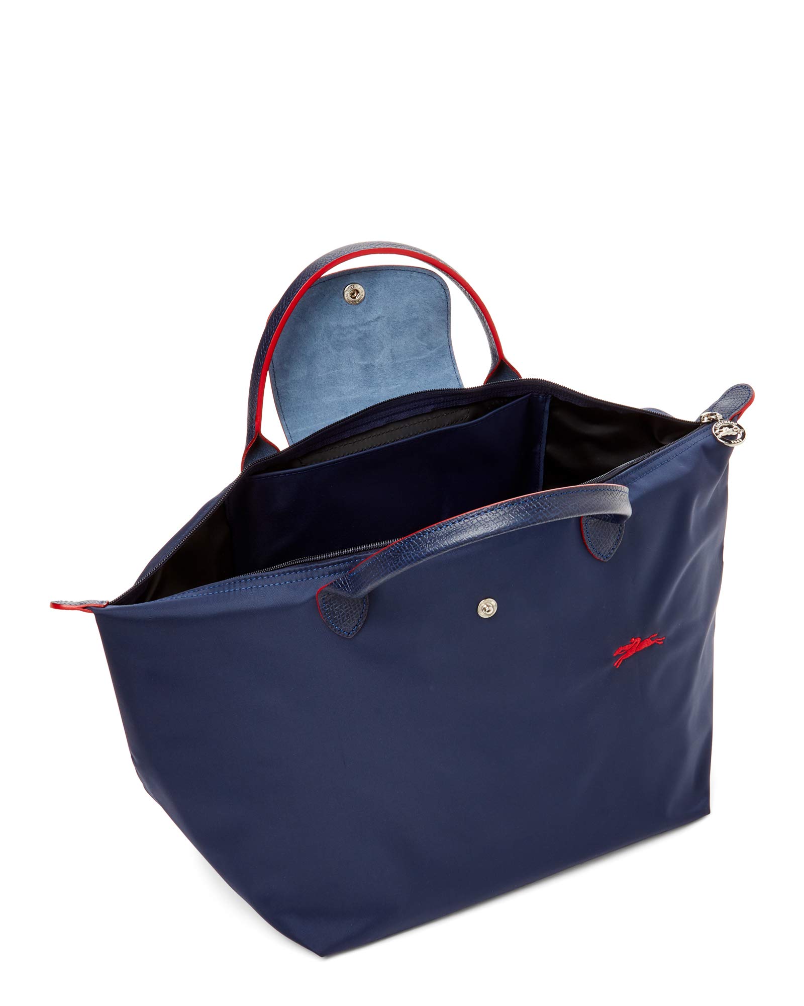 Longchamp 'Medium Le Pliage Nylon Club Tote Top Handle Bag, Navy