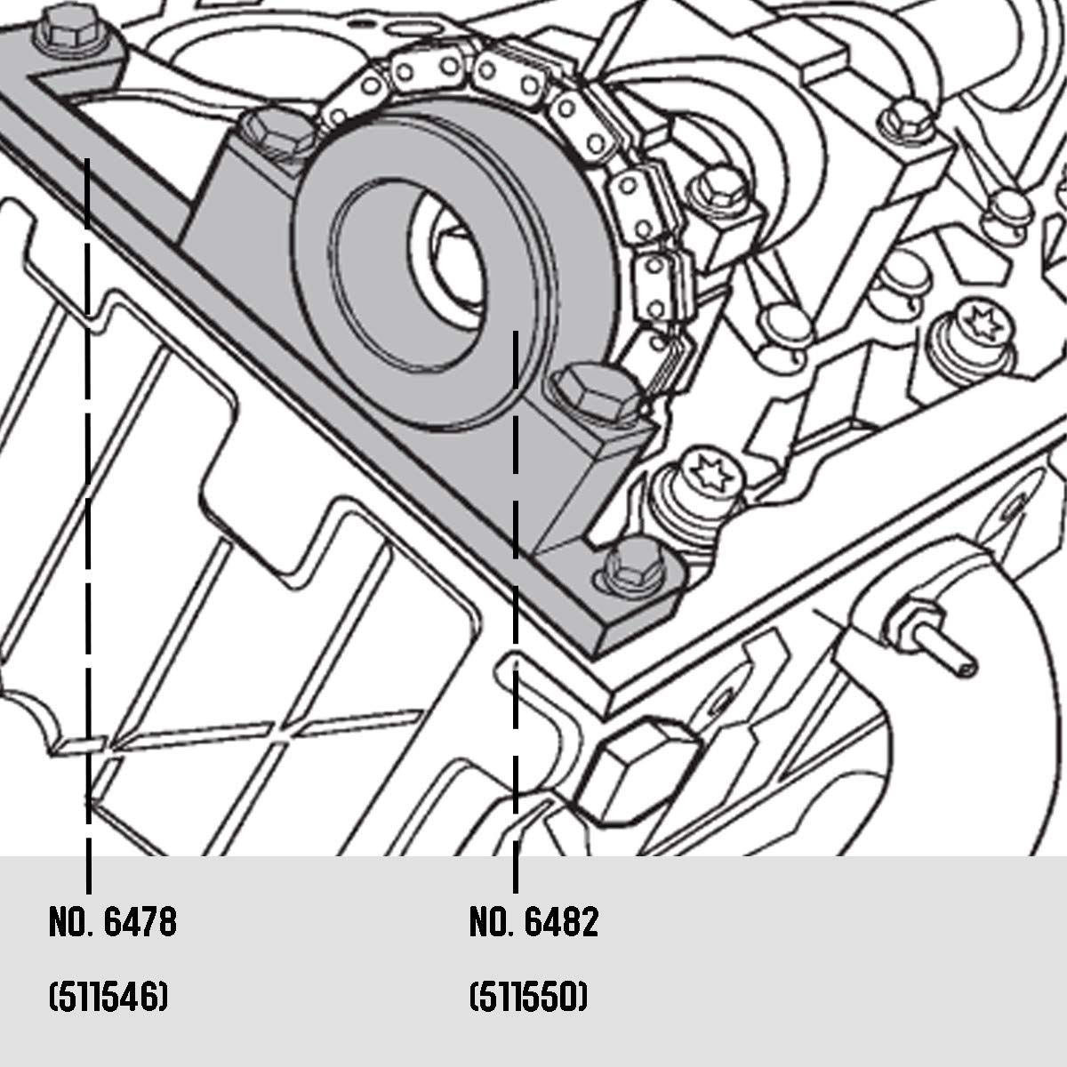 LE-JX 6488 SOHC 4.0L V6 Cam Service Timing 7 Tools Kit/Chains,Head Gaskets,Camshaft,Valve Train Repairs Tool Compatible with 1997~2011 Ford 4.0L Explorer/Mercury/Mountaineer SOHC V6 Engines