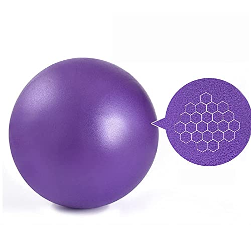 MOMPLUS 6 Inch Exercise Pilates Mini Yoga Balls Barre for Home Stability Squishy Training Physical Therapy Improves Balance Core Strength Comes with Pump(Purple, 6 Inch)