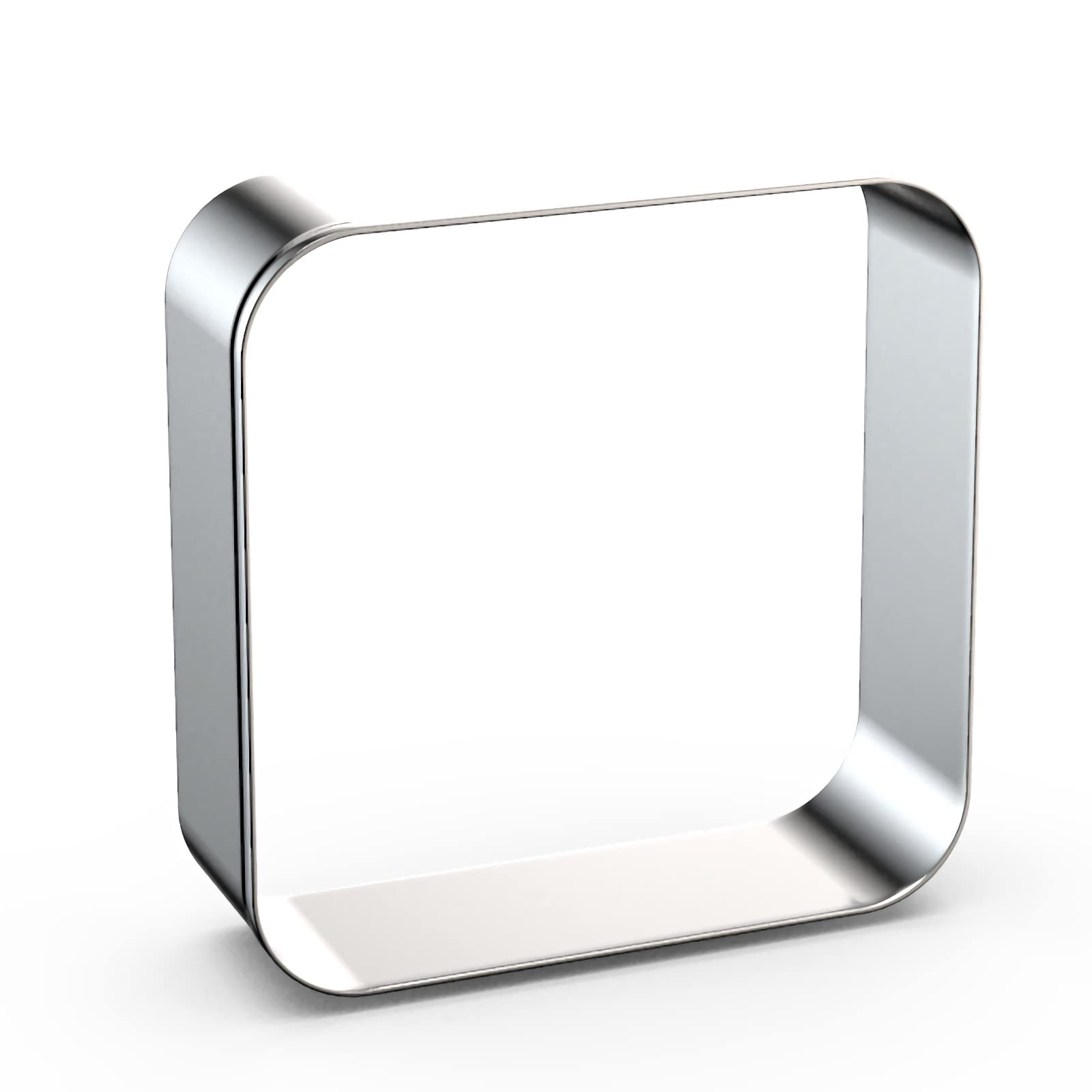 Rounded Square Cookie Cutter Set Large - 5 Inch, 4 Inch, 3 Inch, 2 Inch - Geometric Cookie Cutters Shapes Molds - Stainless Steel