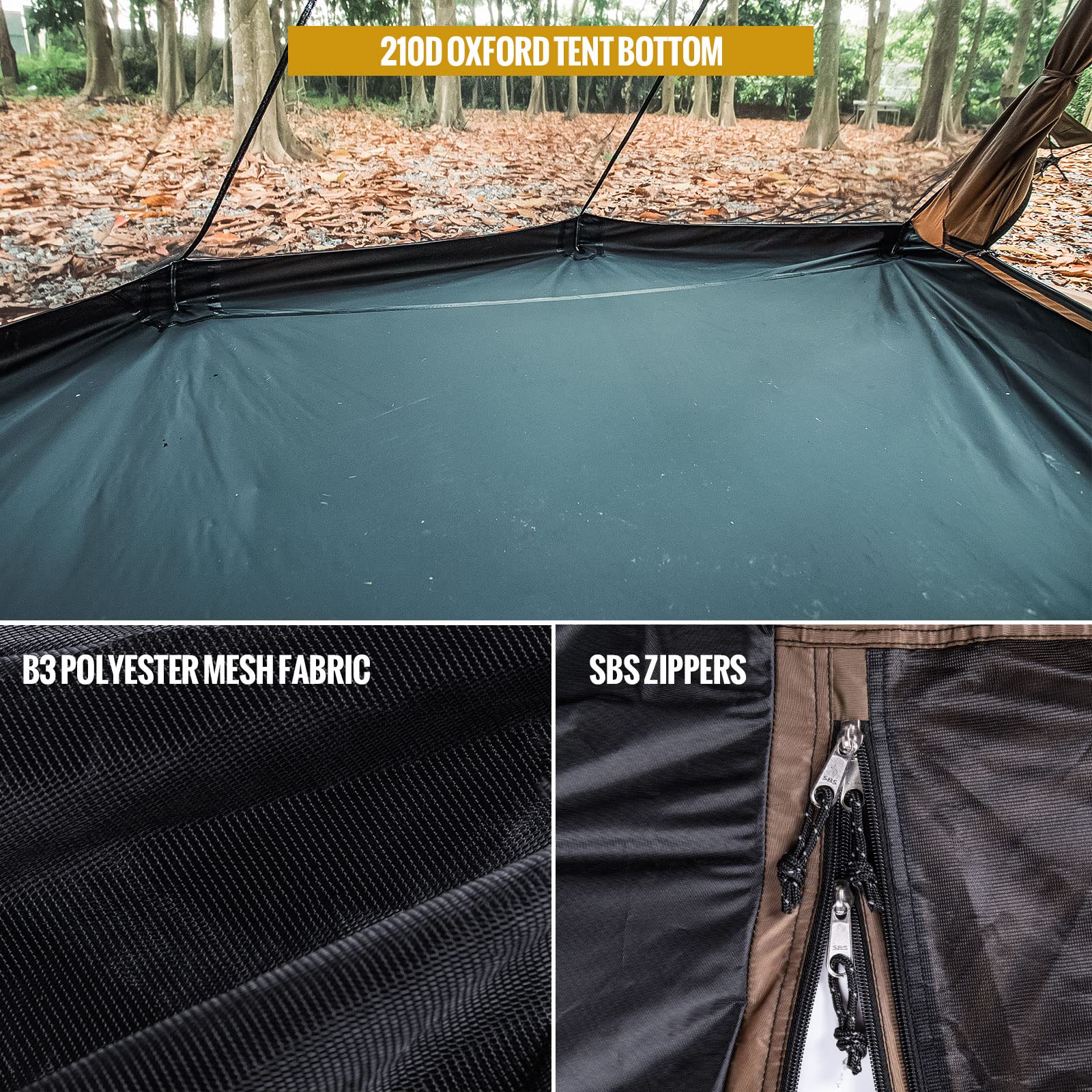 OneTigris Northgaze Hot Tent and Northgaze Full-Design Mesh Inner Tent Combo