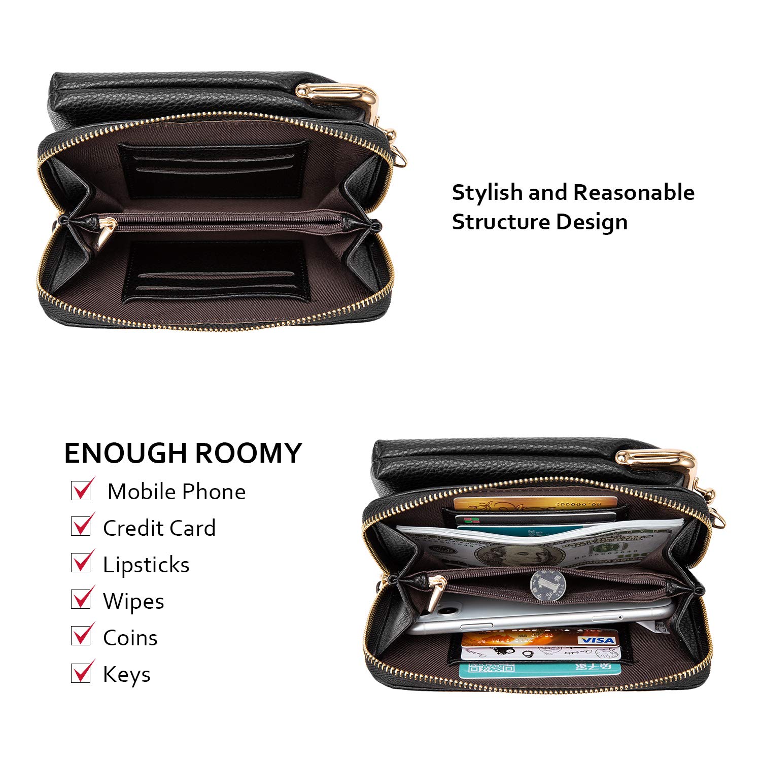 LOVEVOOK Crossbody Cell Phone Purses for Women Lightweight Shoulder Bags Card Holder Wallet Purse