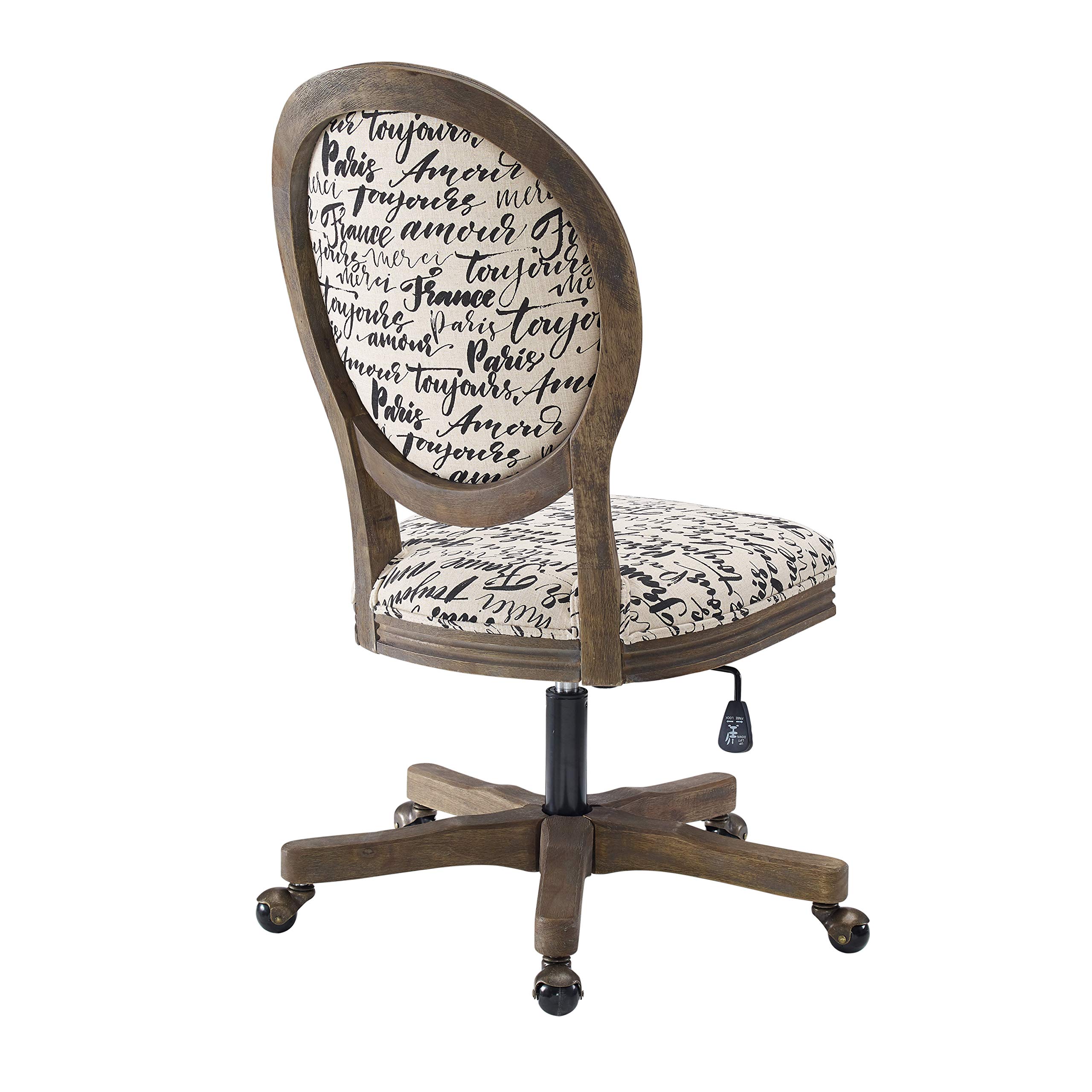 Linon Home Décor Brea Paris Office Chair, White