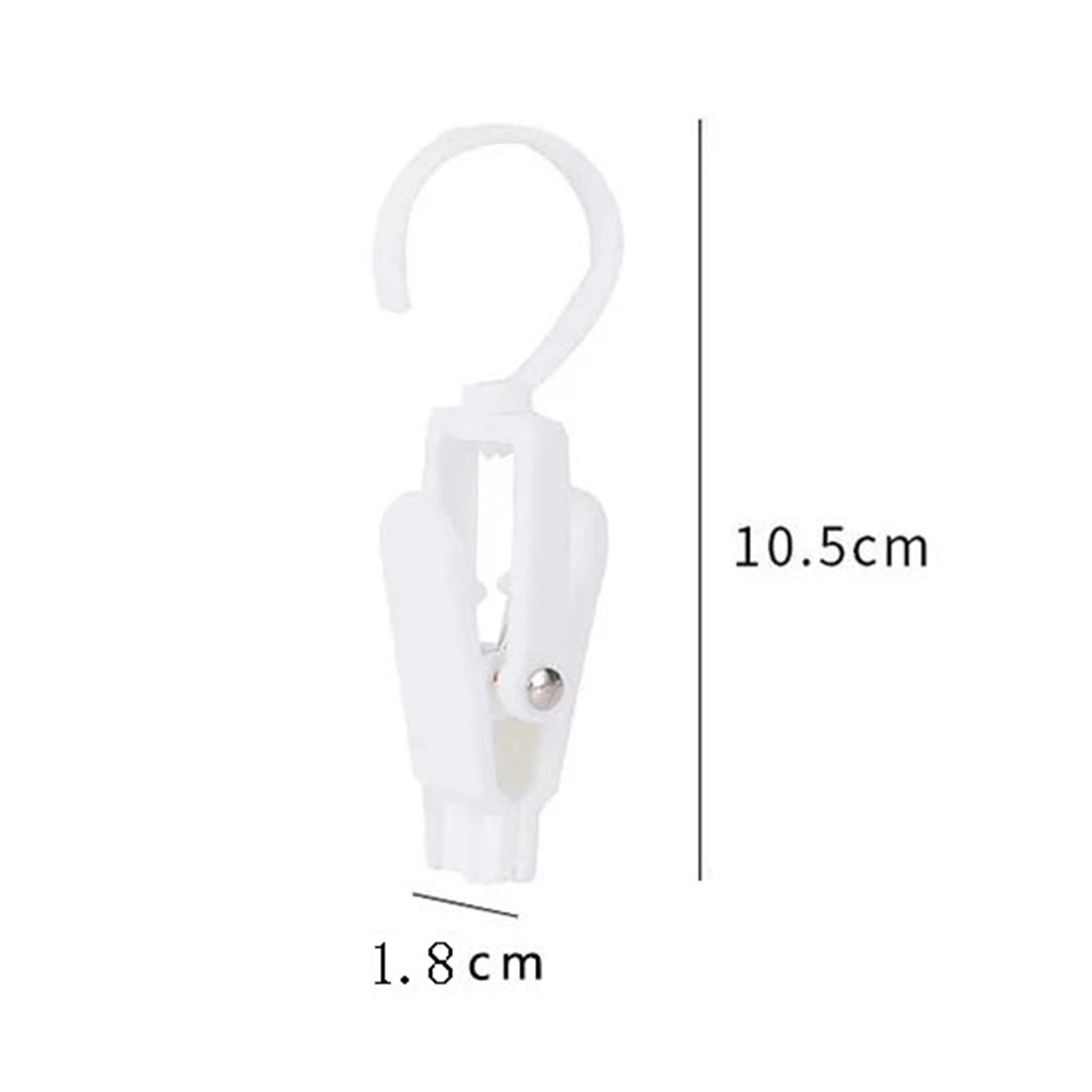 ulafbwur Burr-Free Hat Clip Hat Clip for Clothing 2pcs Hat Clip Windproof Anti-Slip Clothing Drying Hanger Hooks Rotating Clothespin for Hats Towels Socks White