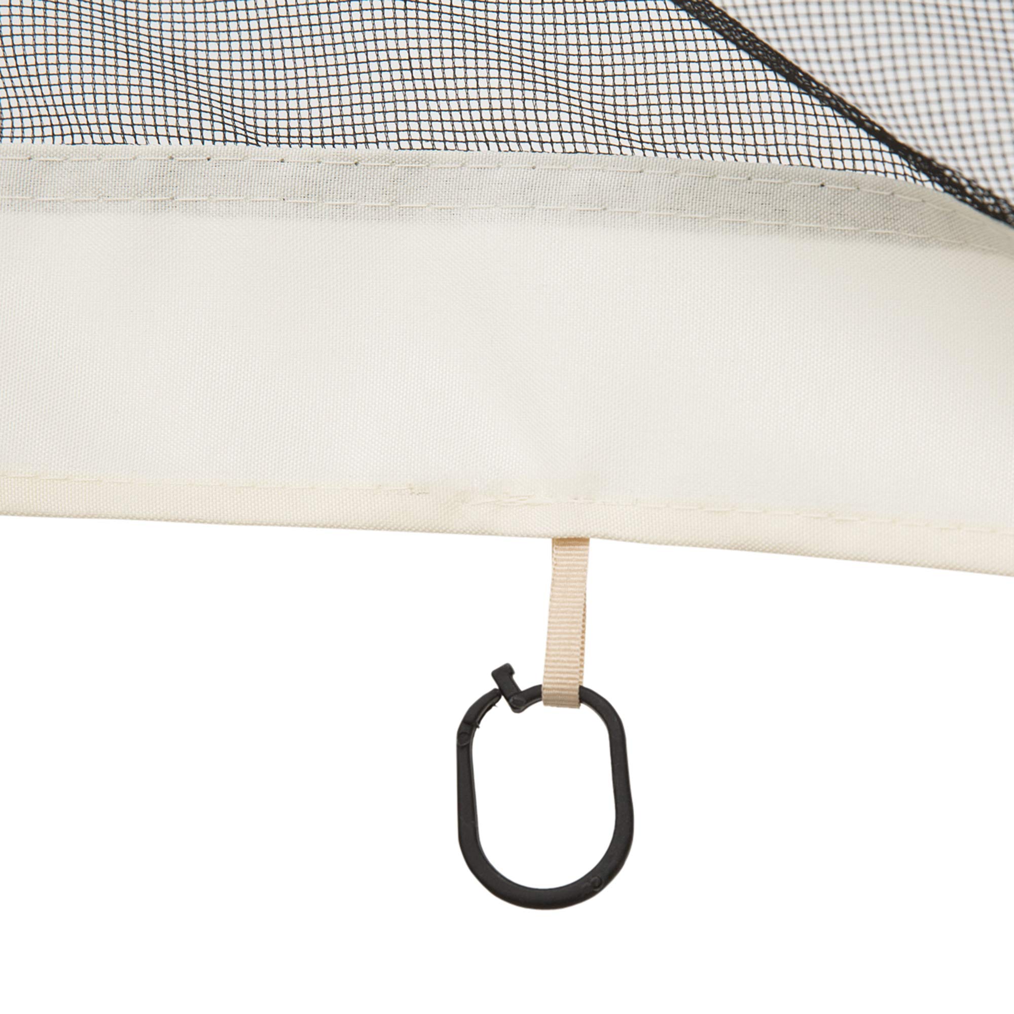 Outsunny 13' x 13' Replacement Mesh Sidewall Netting for Patio Gazebos and Canopy Tents with Zippers (Sidewall Only), Cream
