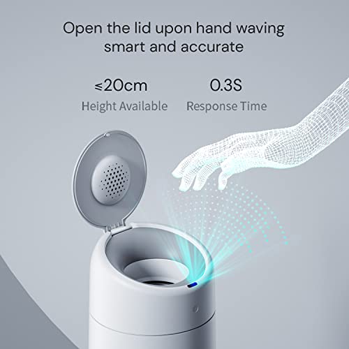 TOWNEW TT Diaper Pail, 4.4 Gallon Diaper Trash Can with Lid, Smart Garbage Can with self-Sealing and self-Changing, Automatic Trash Can for Baby Nursery, Refill Ring and Activated Carbon Bag Include