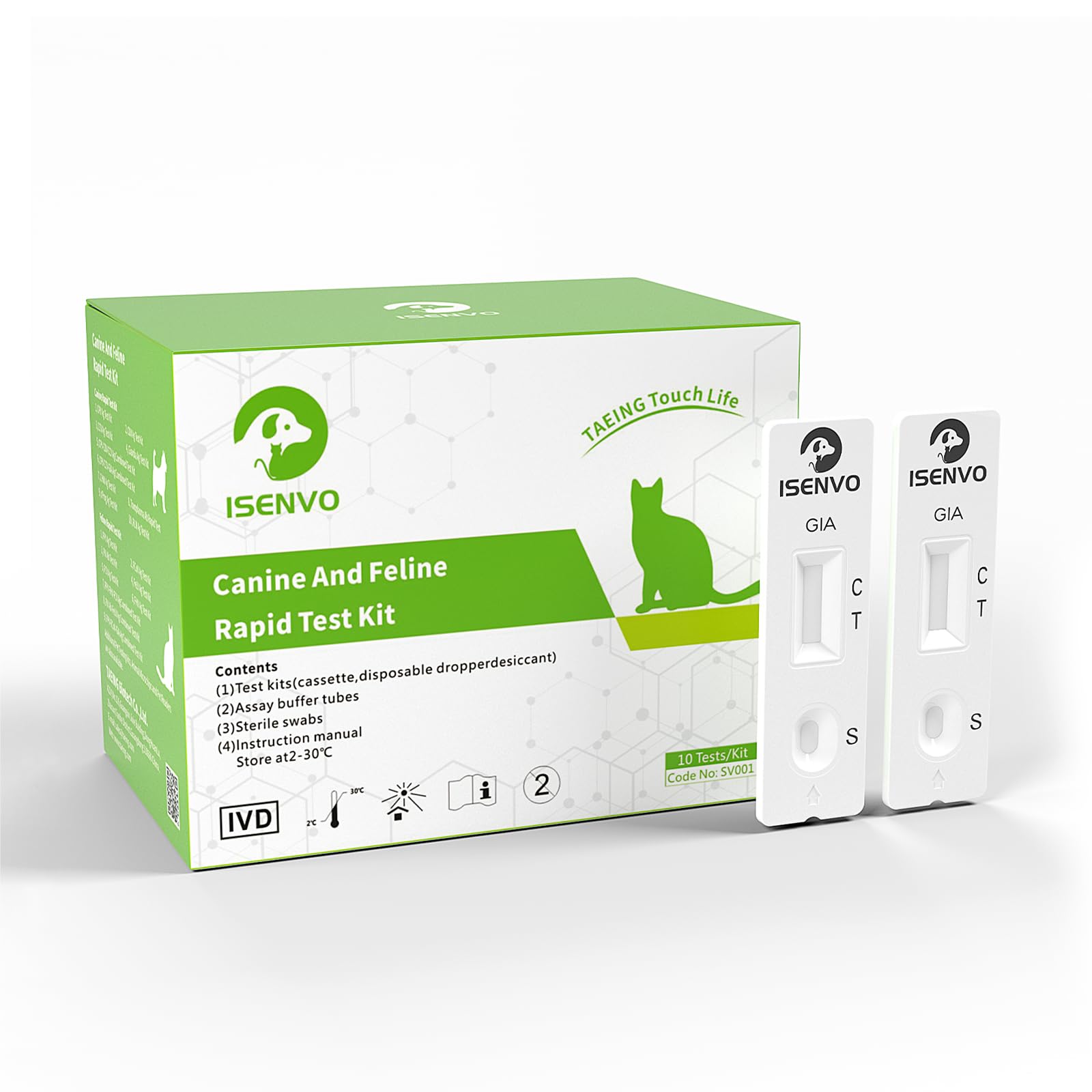 VENREA Rapid Detection of Giardia in Dogs and Cats - Giardia Test Reliable Detection of Intestinal Parasites and Diarrhea - Used for Giardia in Dogs and Cats (2pcs)