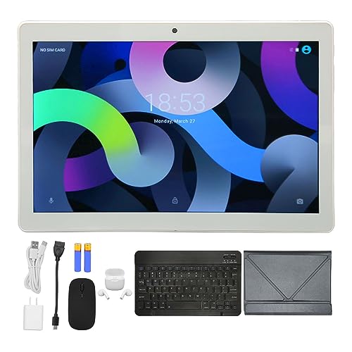 MAVIS LAVEN 10.1 Inch Tablet, 8MP 20MP 10 Core CPU US Plug 100β240V 4G LTE 8800mAh 2 in 1 Tablet 12GB 256GB for Study (US Plug)