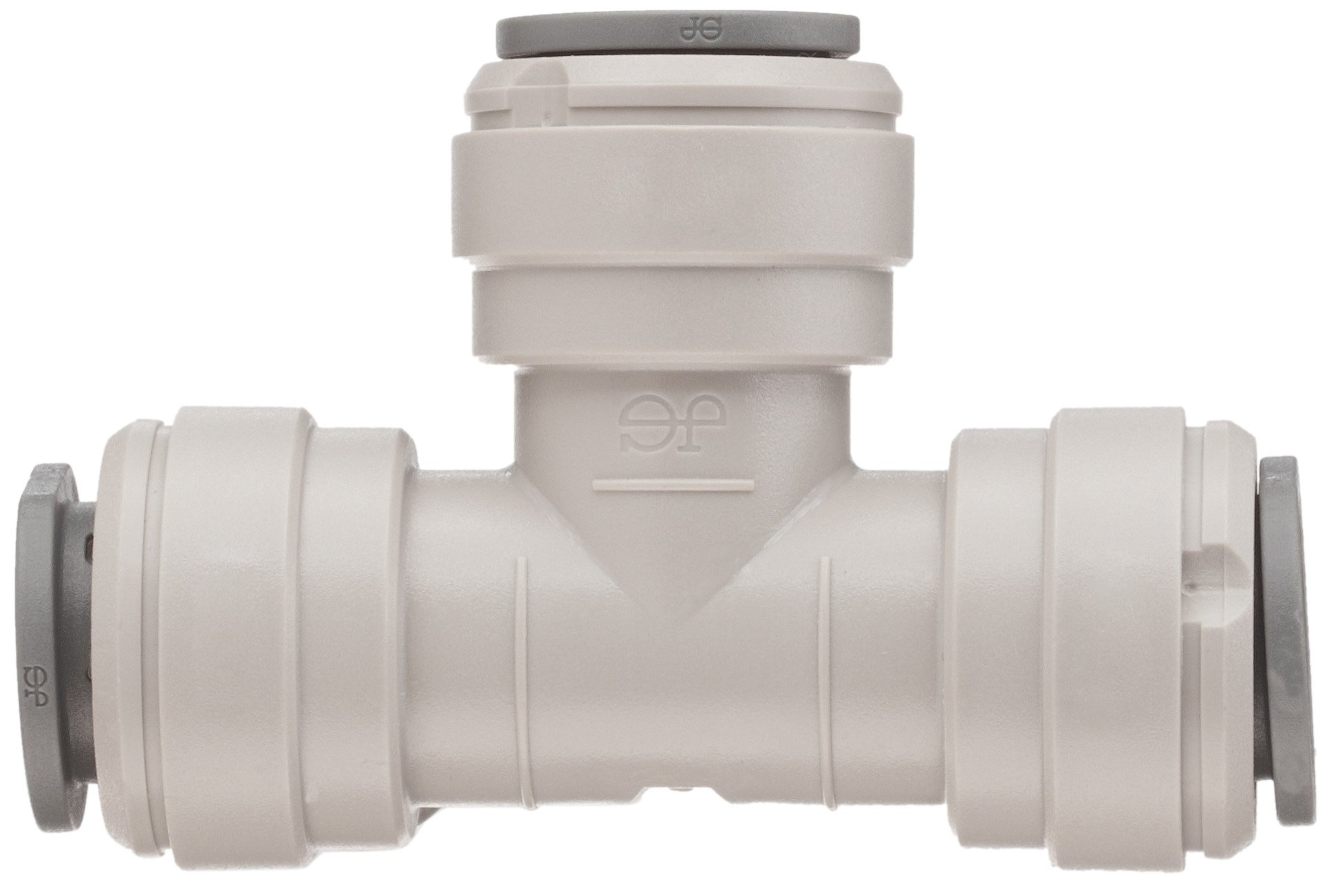 John Guest PI0208S Acetal Copolymer Tube Fitting, Union Tee, 1/4" Tube OD (Pack of 10),White