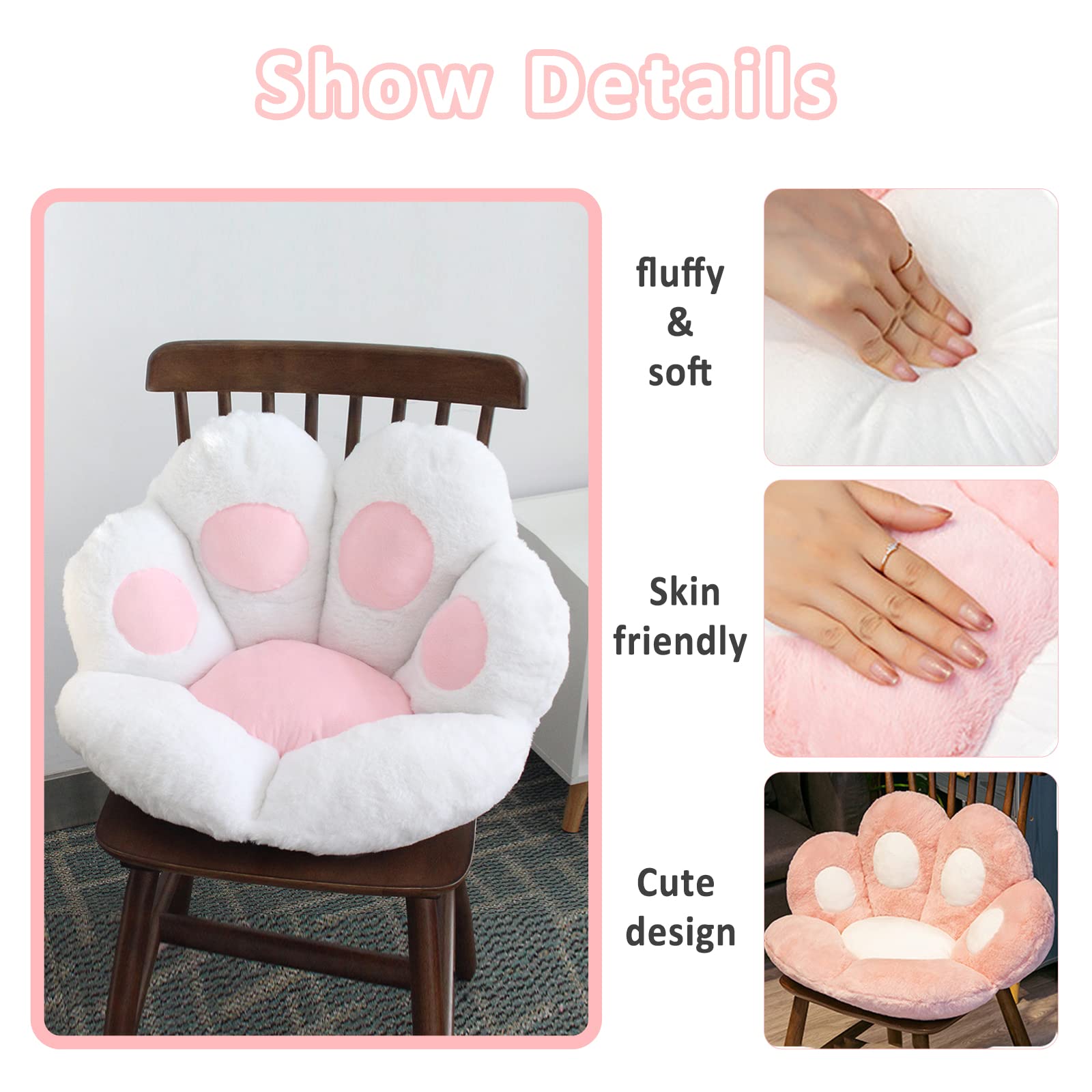 Paw Pillow,Cat Paw Cushion,Cute Chair Cushion,Lazy Sofa Cat Claw Lazy Sofa, Office Chair Cushion,Cat Paw Seat Cushion