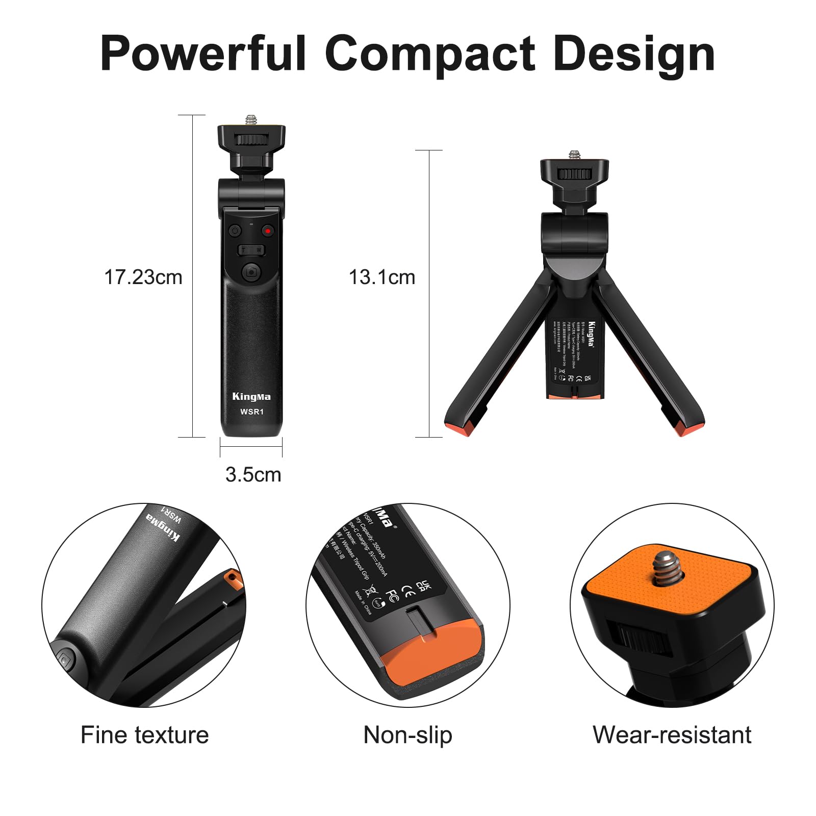 King Ma Mini Tripod for Camera Tripods Small Travel Tripod Grip with Wireless Bluetooth Handle Desktop Tripods Compatible with Sony A7C ZV-E10/1F/E/1 A6400/6000/6600 A7R3/4/5 A7M3 A7RM3 RX100M7 7SM3
