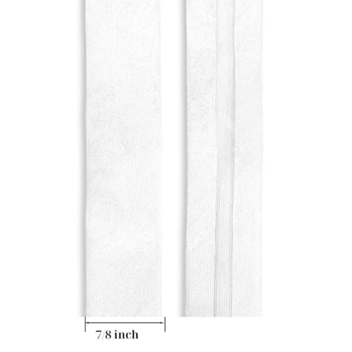 Lakesstory Double Fold Bias Tape White Quilt Binding Tape 7/8 Inch 3 Yards