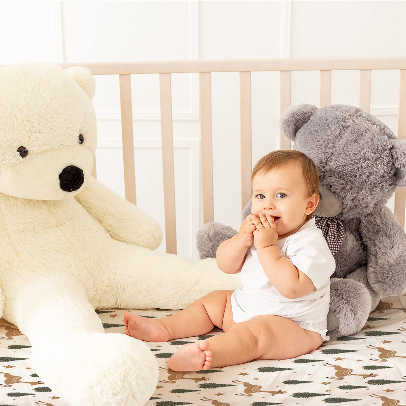 Soft Jersey Knitted Stretchy Fitted Crib Sheets for Baby, 2 Pack Premium Sheets for Standard Crib and Toddle Mattress